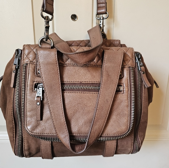Ash | Bags | Ash Quilted Leather And Suede Satchelshoulder Bag Or Square Structured Bag | Poshmark